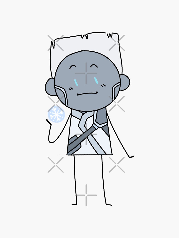 "the ice ninja!" Sticker for Sale by claperpip | Redbubble