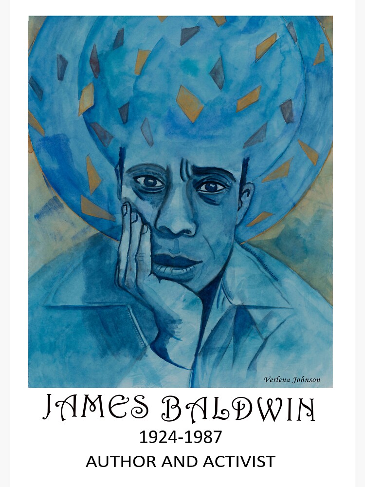 "James Baldwin Portrait" Sticker for Sale by VerlenaJohnson | Redbubble