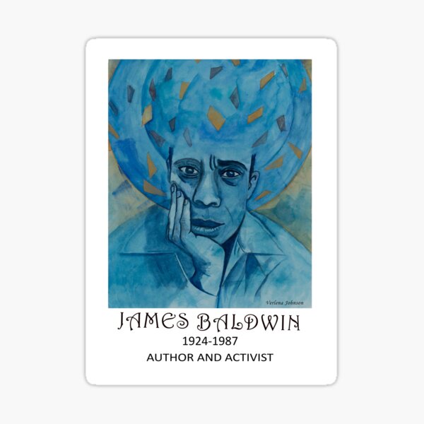 "James Baldwin Portrait" Sticker for Sale by VerlenaJohnson | Redbubble