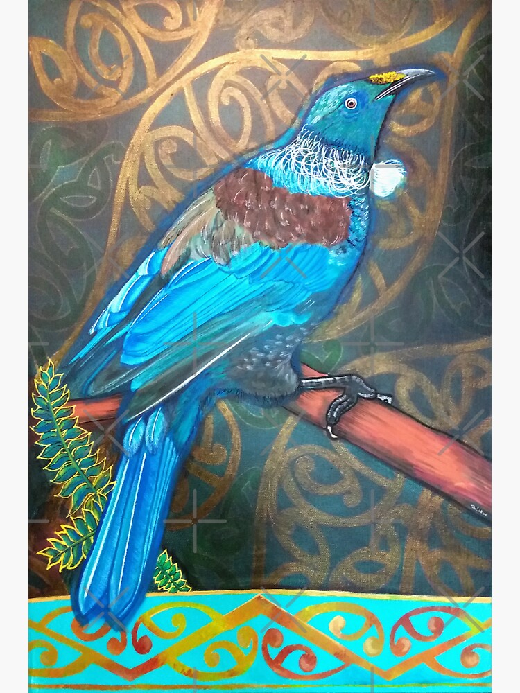 "Native New Zealand bird Tui" Sticker for Sale by HSamuela | Redbubble