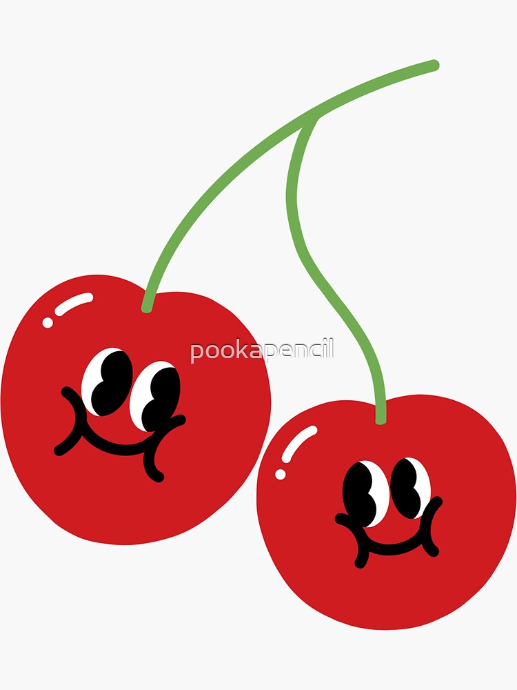 "Cherry friends" Sticker for Sale by pookapencil | Redbubble