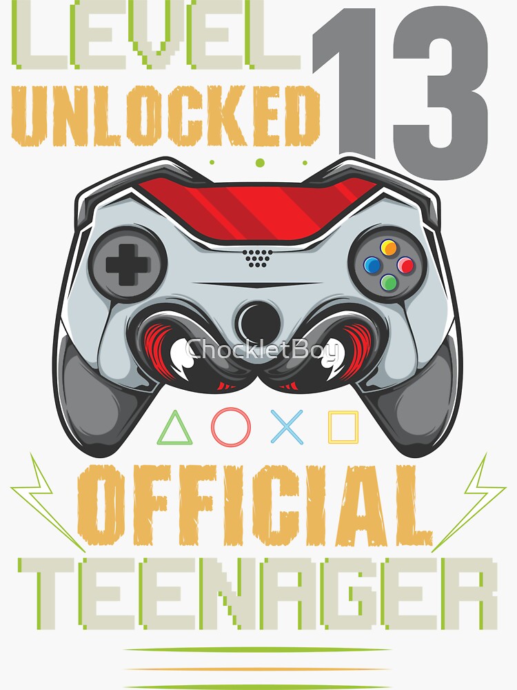 "Level 13 Unlocked Official Teenager Video Game 13th Birthday T-Shirt ...