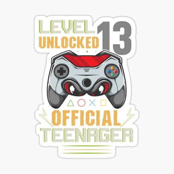 "Level 13 Unlocked Official Teenager Video Game 13th Birthday T-Shirt ...