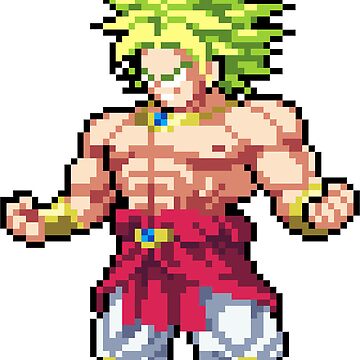 "Broly Z Legendary Super Saiyan Pixel Edition" Sticker for Sale by ...