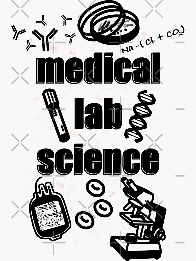 "Medical Lab Science dark font" Sticker for Sale by cute-fun-things ...