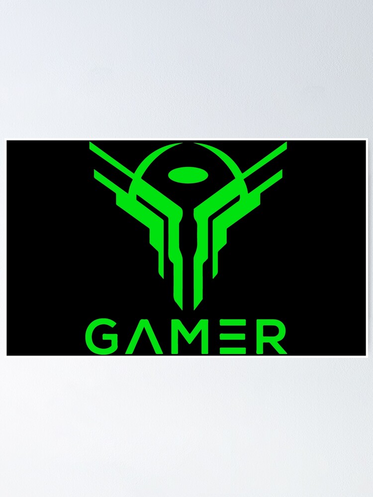 "Gamer Green Logo" Poster for Sale by anjanaartz | Redbubble