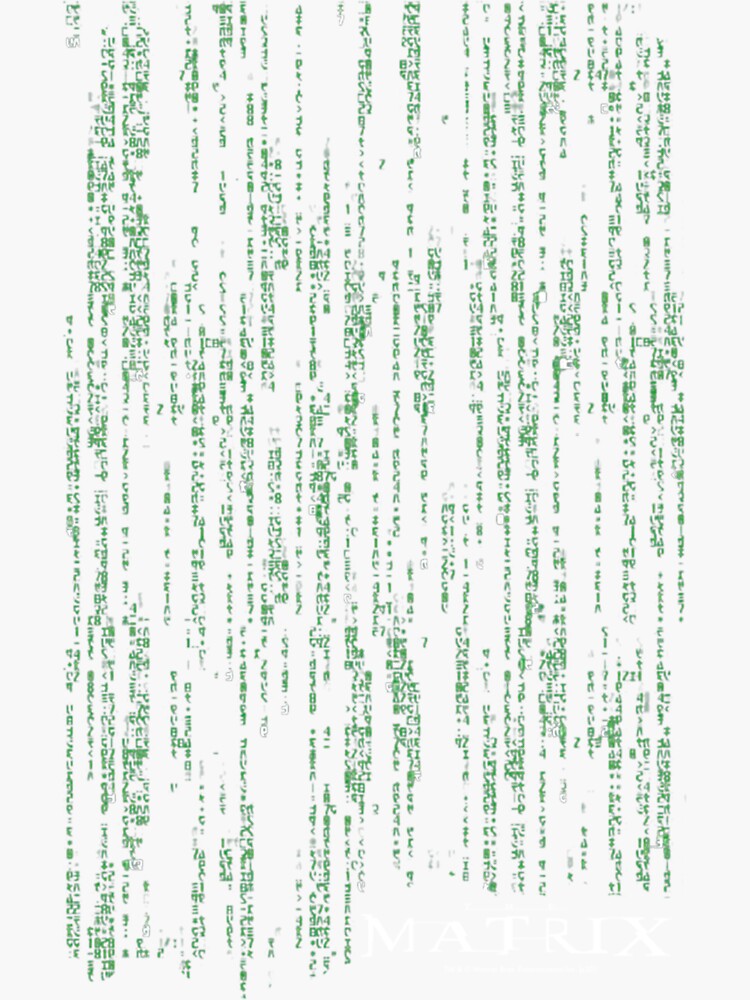 "The Matrix Classic Coding Drop Poster" Sticker by CollinsFai | Redbubble