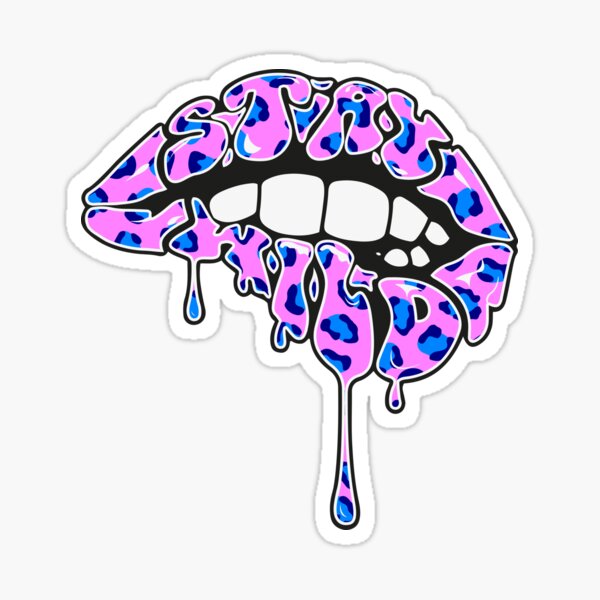 "Ben Azelart Stay Wild Lips Merch Collection #16" Sticker for Sale by ...
