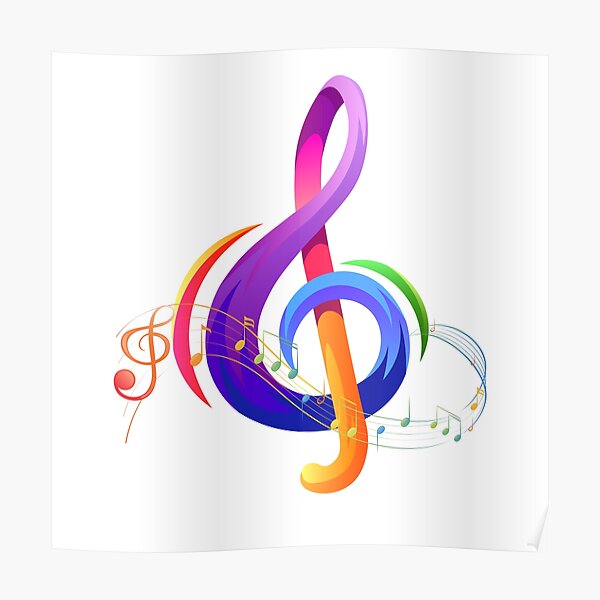 "Music symbol " Poster for Sale by sama1310 | Redbubble
