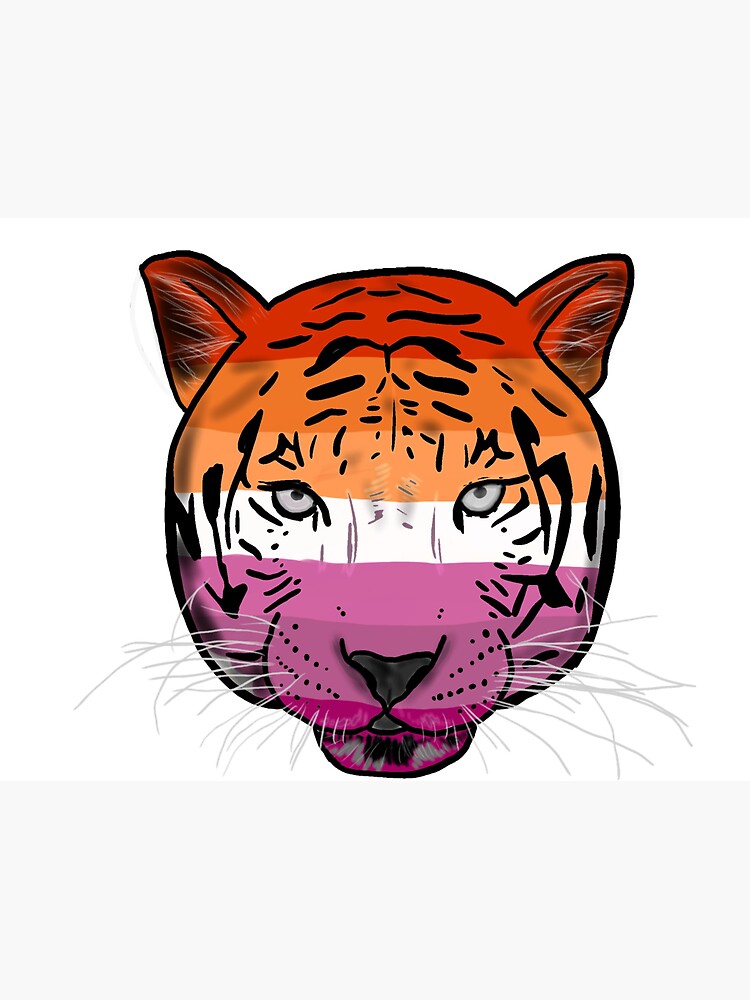 "Lesbian Pride Tiger" Sticker for Sale by Always-an-angel | Redbubble