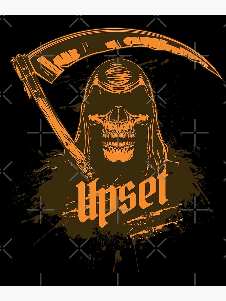 "Upset | Death Skull | Angry Upset Skull Face" Poster for Sale by ...