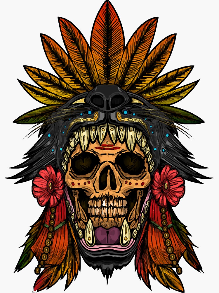 "Aztec Warrior " Sticker for Sale by kimhomuth | Redbubble