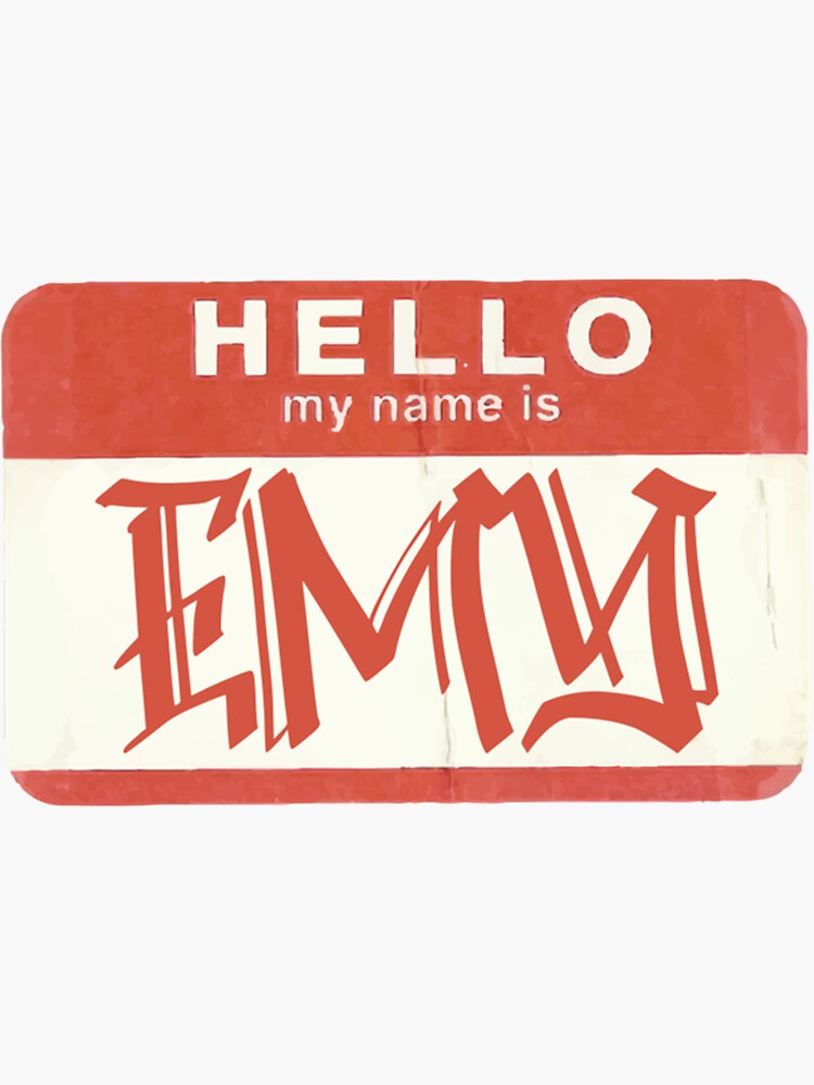 "Graffiti Hello My Name Is Emy Vintage Art Work Design Gift For ...