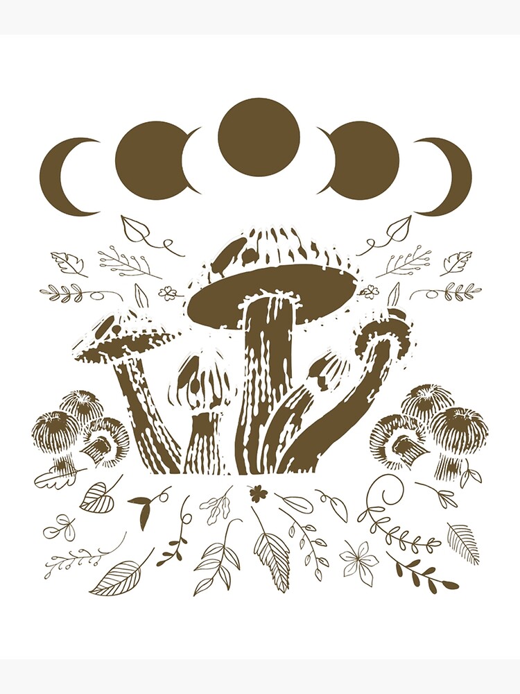 "Goblincore Mushroom Foraging Alt Aesthetic Vintage Witchy" Poster for ...