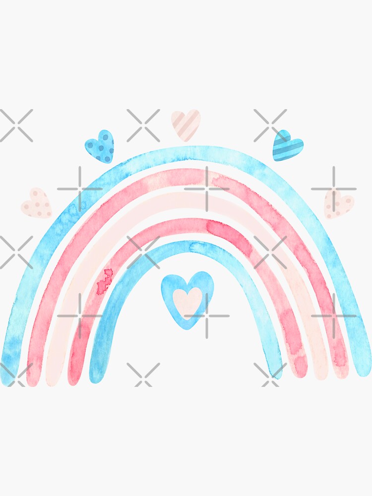 "Pride Month Trans Coloured Rainbow design pink " Sticker by ...