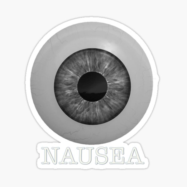 "Nausea w label" Sticker by novelideas | Redbubble