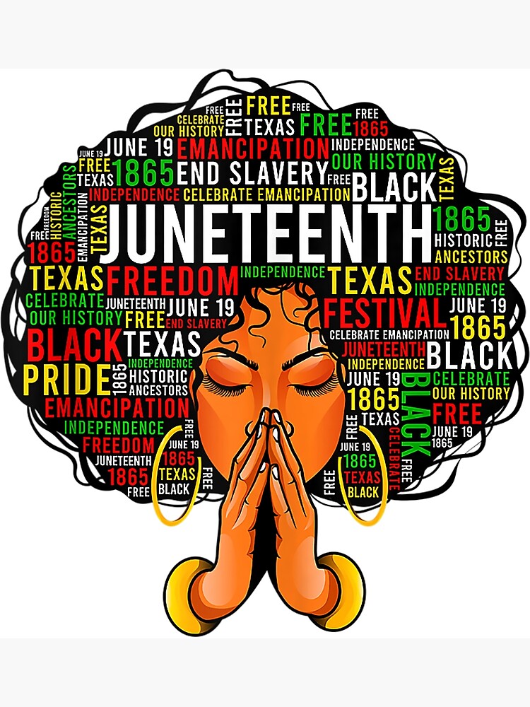 "Juneteenth Heart Juneteenth Queen 1865 Black Lives Matter" Art Print ...