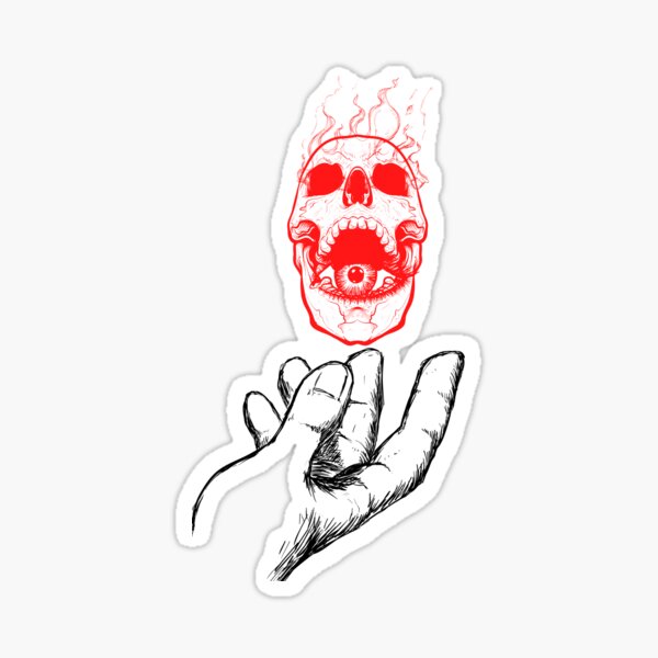 "Necromancer hand" Sticker for Sale by CannibalMan | Redbubble