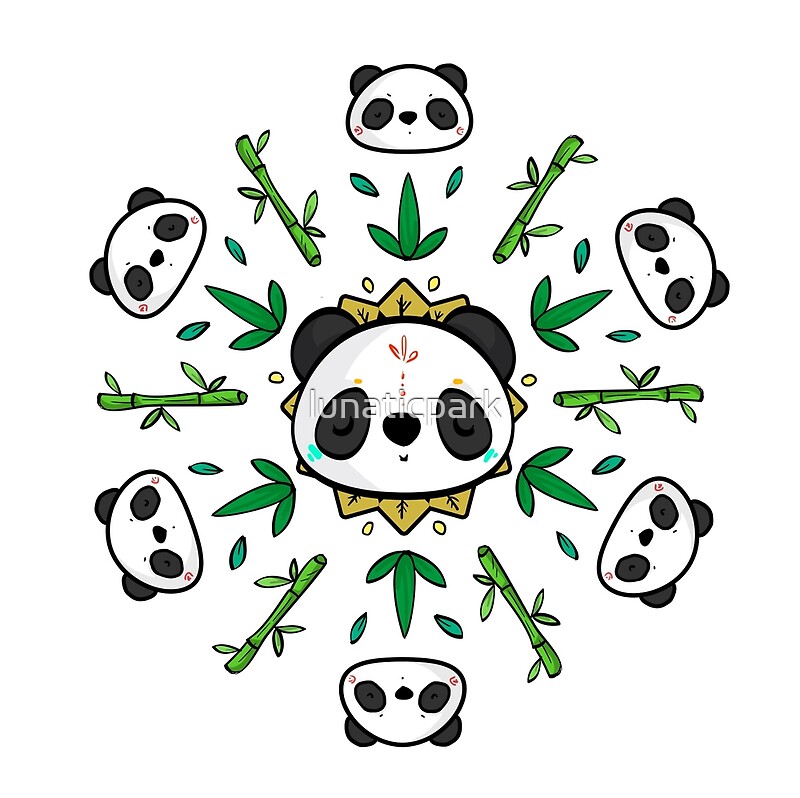 "Pandala - Mandala Panda" by lunaticpark | Redbubble