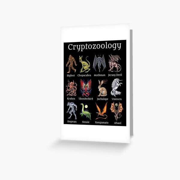 "Cryptozoology Cryptid Creatures" Greeting Card for Sale by underheaven ...