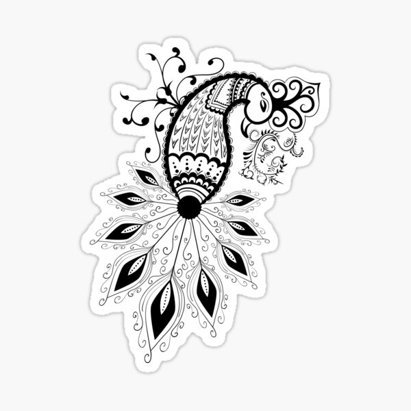 "Mehndi" Sticker for Sale by Nanthi89 | Redbubble