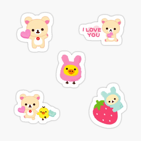 "Rilakkuma - Korilakkuma Love Sticker Pack" Sticker for Sale by ...