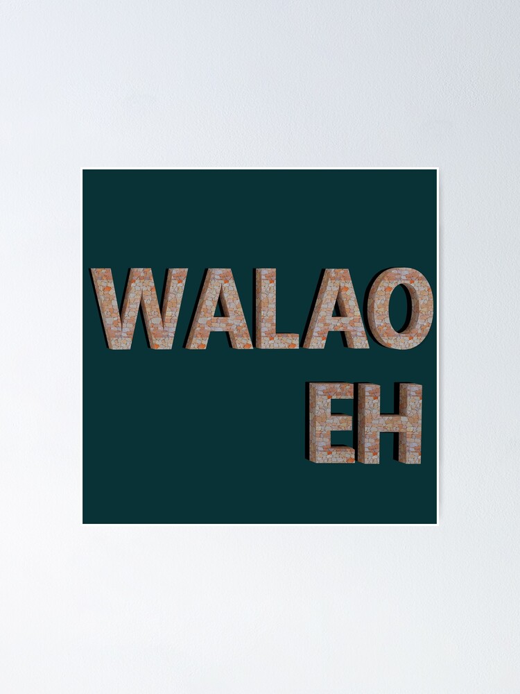 "Walao eh stone masonary" Poster for Sale by UniqueDesignHub | Redbubble