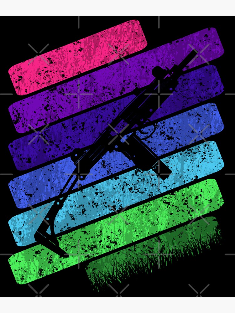 "Vintage Uzi Machine Gun #2516" Sticker for Sale by Rare-Militia ...