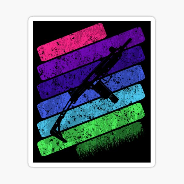 "Vintage Uzi Machine Gun #2516" Sticker for Sale by Rare-Militia ...