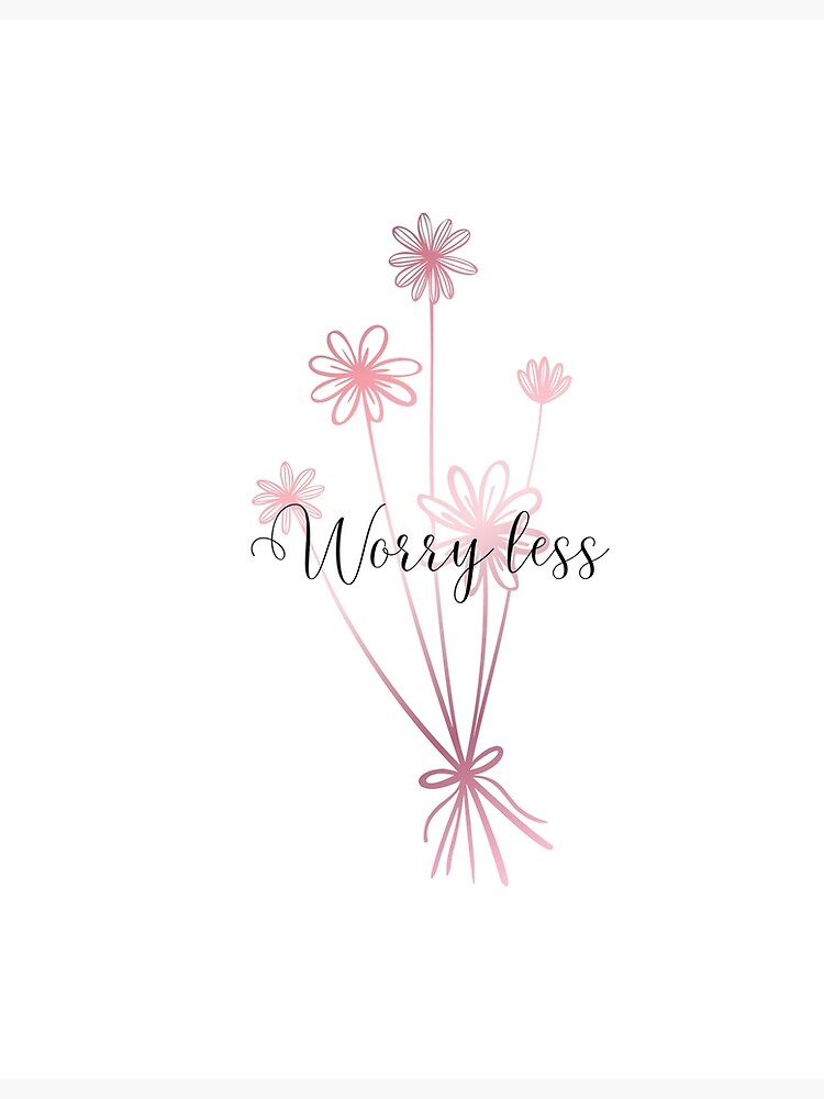 "Worry Less Quote Rose Gold Edition" Poster for Sale by JadeeJadore ...