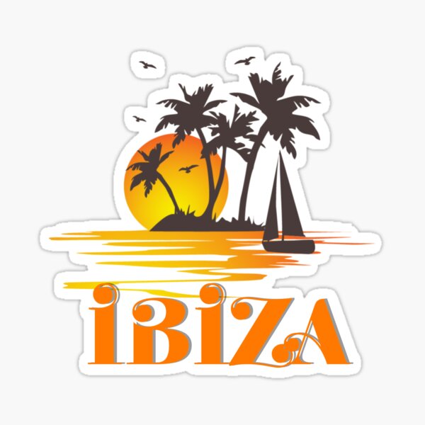 "Ibiza" Sticker for Sale by TomOGotchi | Redbubble