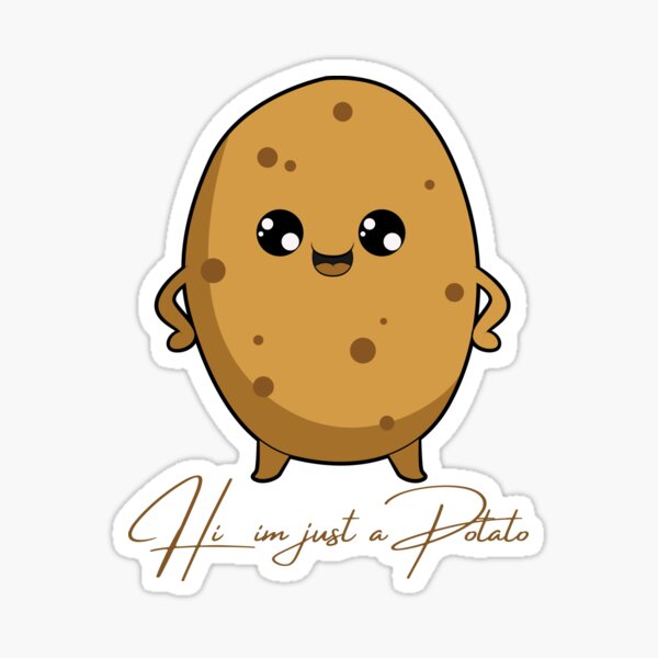 "cute potato" Sticker for Sale by SAJAMANIA | Redbubble