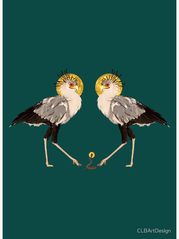 "Secretary bird" Sticker for Sale by CLBArtDesign | Redbubble