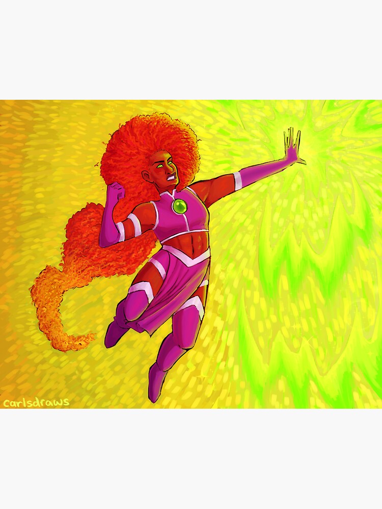 "starfire" Sticker for Sale by carlsdraws | Redbubble