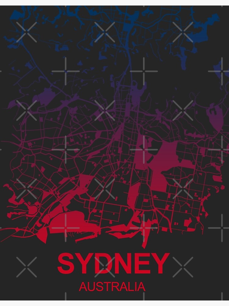 "Sydney Map Art Pink Blue Australia" Poster for Sale by EpicMaps ...