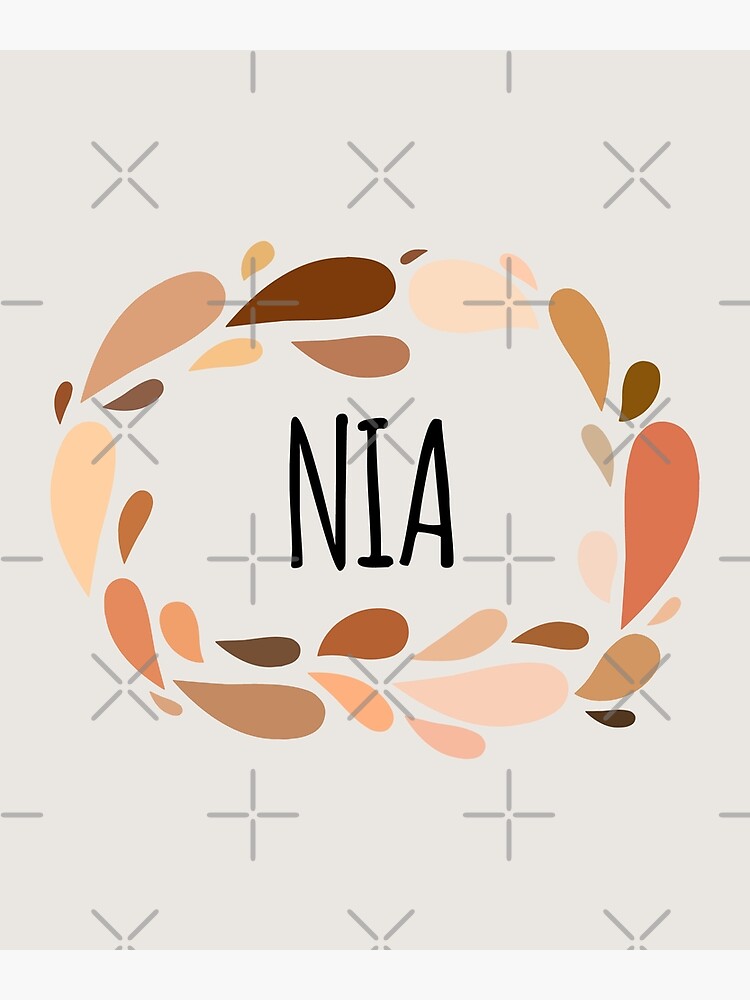 "Nia - Names for Wife Daughter and Girl" Poster for Sale by kindxinn ...