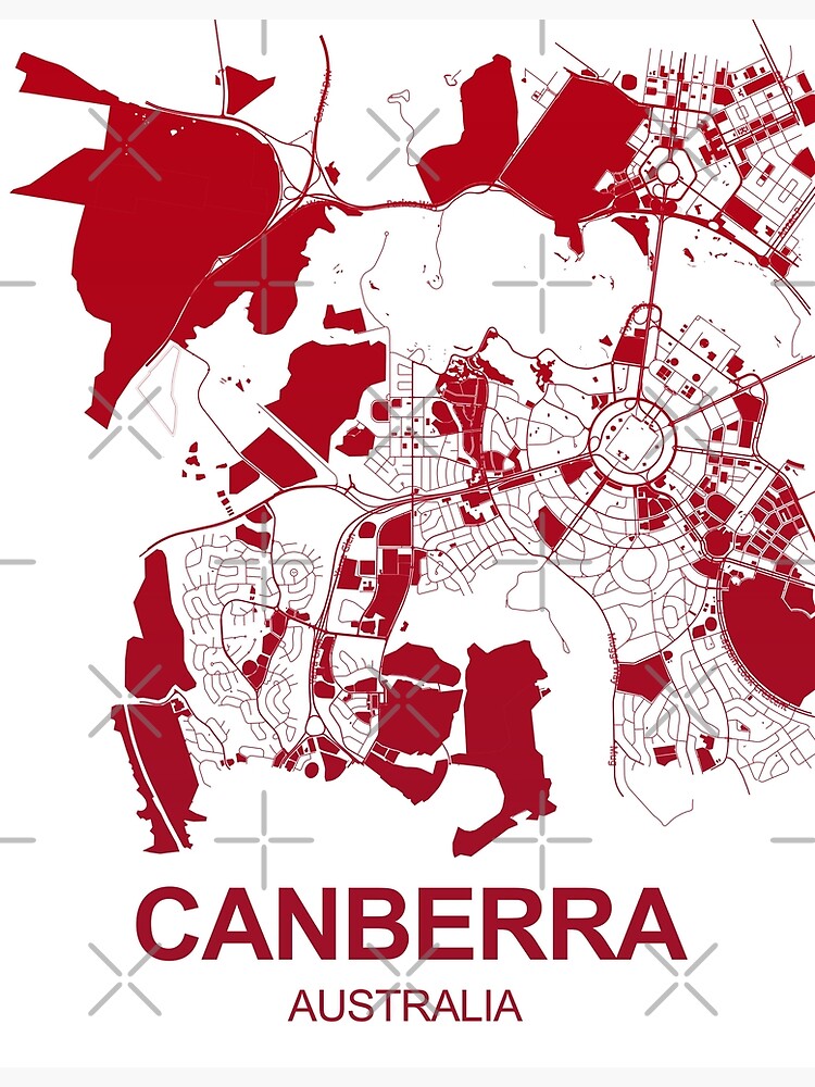 "Canberra Map Art red wine color Australia" Poster for Sale by EpicMaps ...