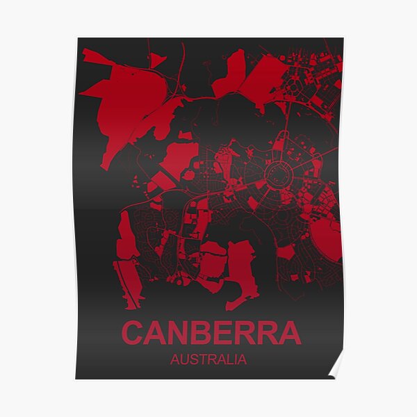 "Canberra Map Art red wine color Australia" Poster for Sale by EpicMaps ...