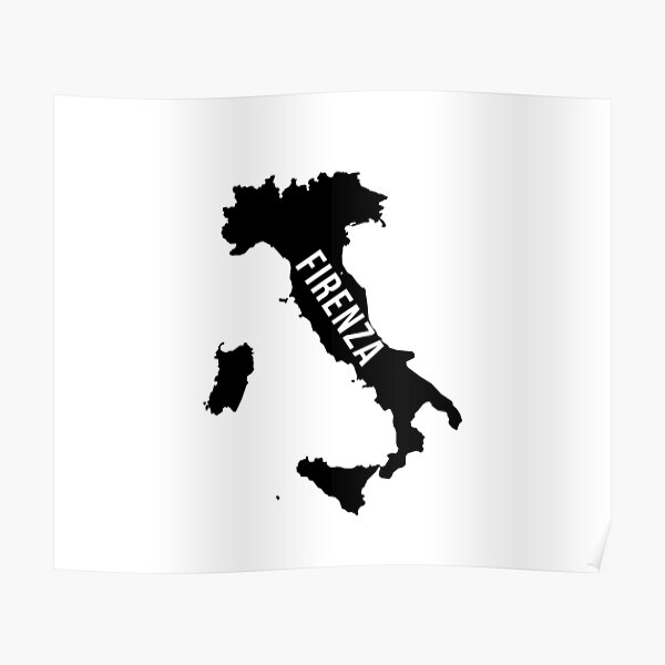 "Firenza, Italia Silhouette" Poster by CartoCreative | Redbubble