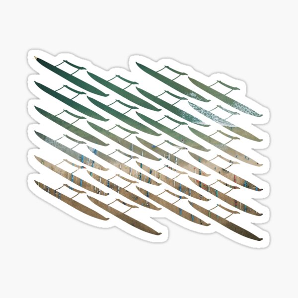 "Outrigger Canoe OC6 Array" Sticker for Sale by iakos | Redbubble