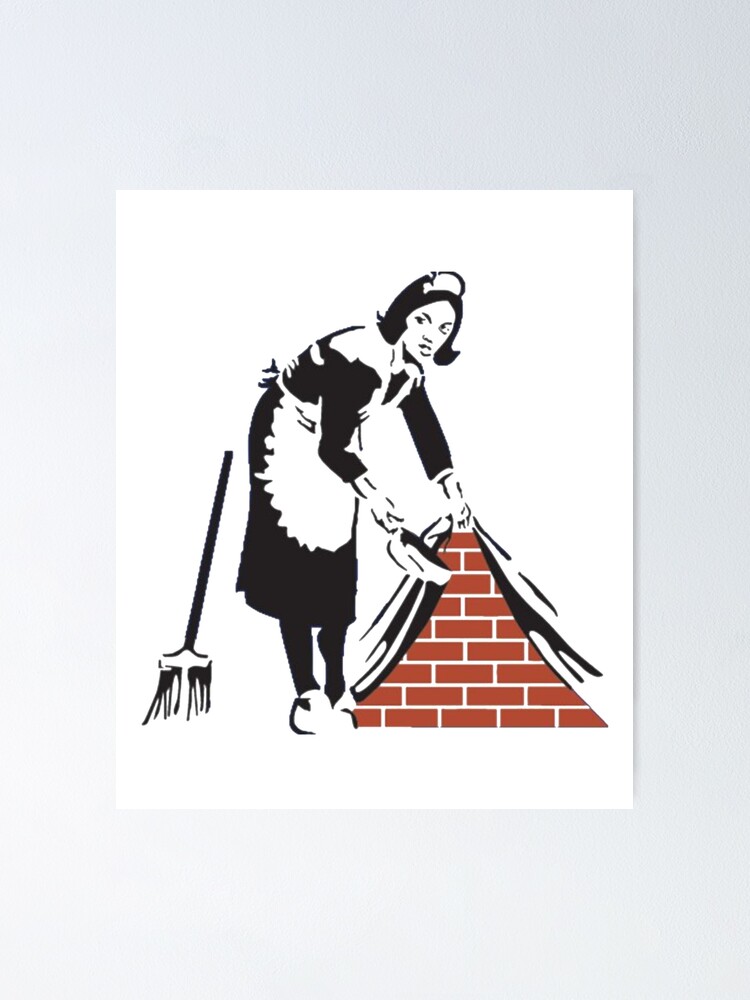 "Banksy Sweep it Under the Rug!" Poster for Sale by GiftShopHome ...