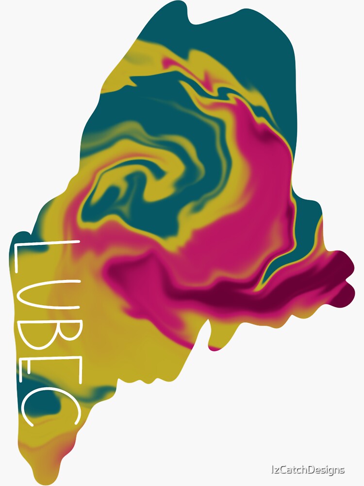 "Lubec ME Marble State " Sticker for Sale by IzCatchDesigns | Redbubble
