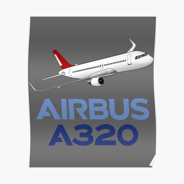 "Airbus A320 airplane" Poster for Sale by PAMELARUBIO | Redbubble