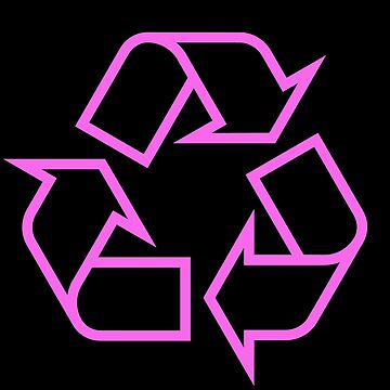 "Pink Recycle symbol" Sticker for Sale by effervescence | Redbubble