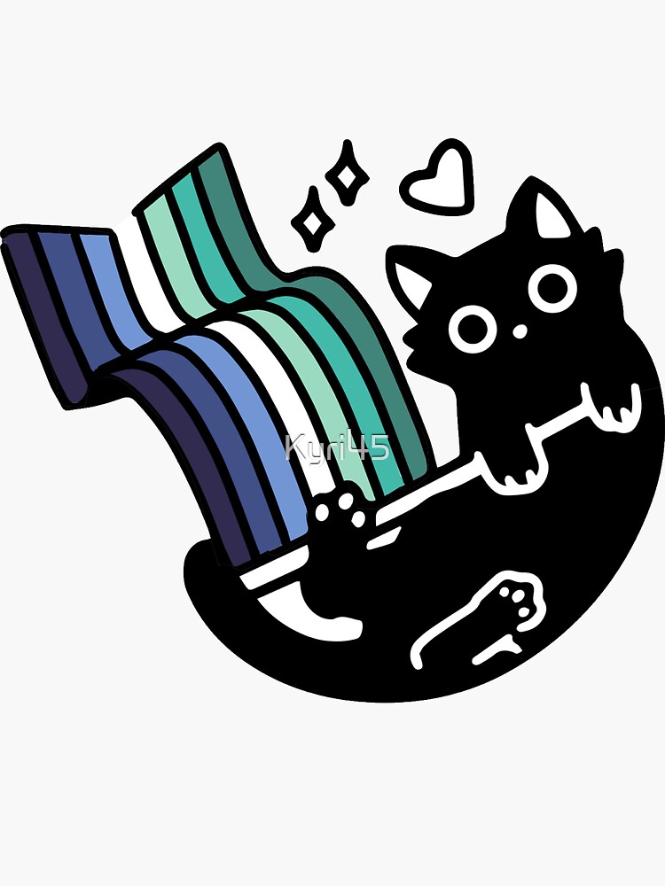 "Gay - mlm Cat" Sticker for Sale by Kyri45 | Redbubble
