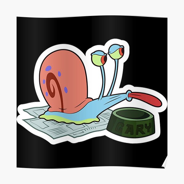 "SpongeBob Gary with Empty Bowl" Poster for Sale by bowenfred38 | Redbubble