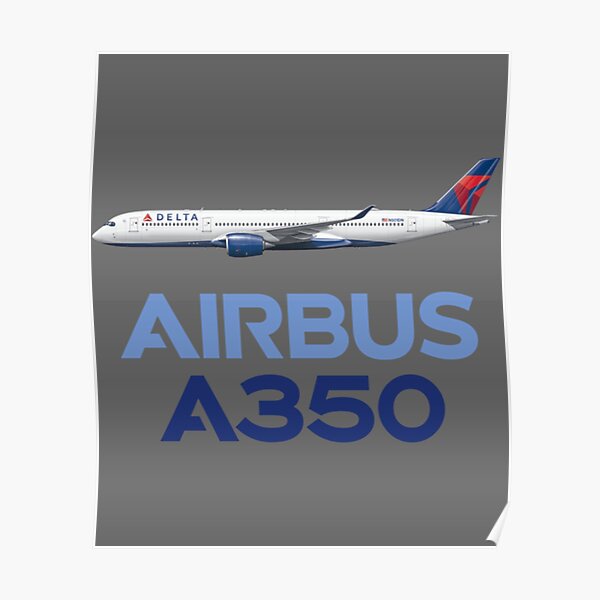 "Airbus A350 airplane" Poster for Sale by PAMELARUBIO | Redbubble
