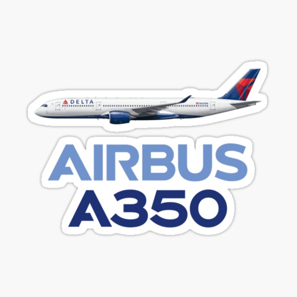 "Airbus A350 airplane" Sticker for Sale by PAMELARUBIO | Redbubble