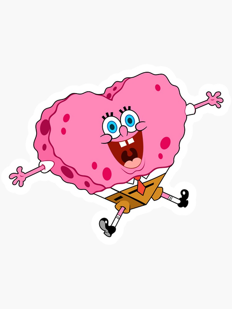 "SpongeBob Heart" Sticker for Sale by bowenfred38 | Redbubble