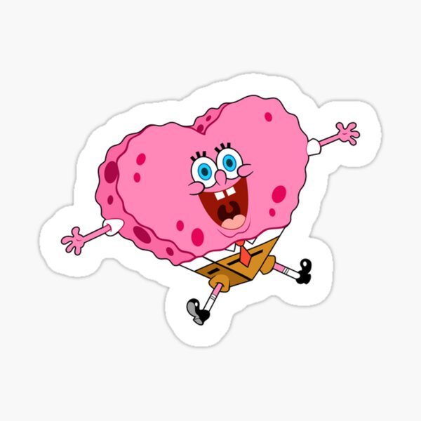 "SpongeBob Heart" Sticker for Sale by bowenfred38 | Redbubble